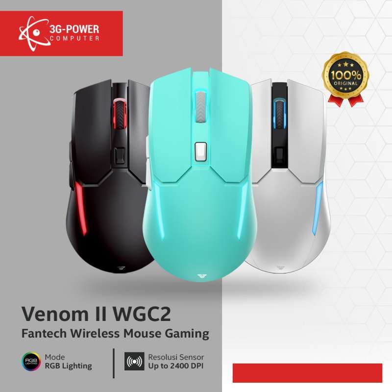 Jual Fantech VENOM II WGC2 Wireless Gaming Mouse Rechargeable - Mint di ...