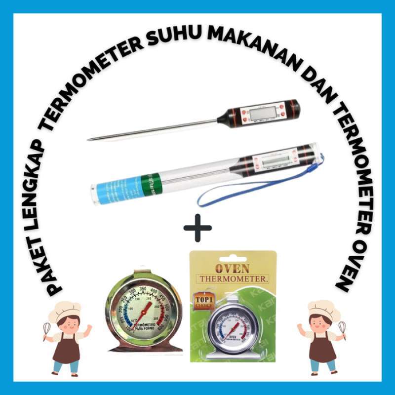 Jual PAKET LENGKAP TERMOMETER SUHU MAKANAN DAN TERMOMETER OVEN di ...