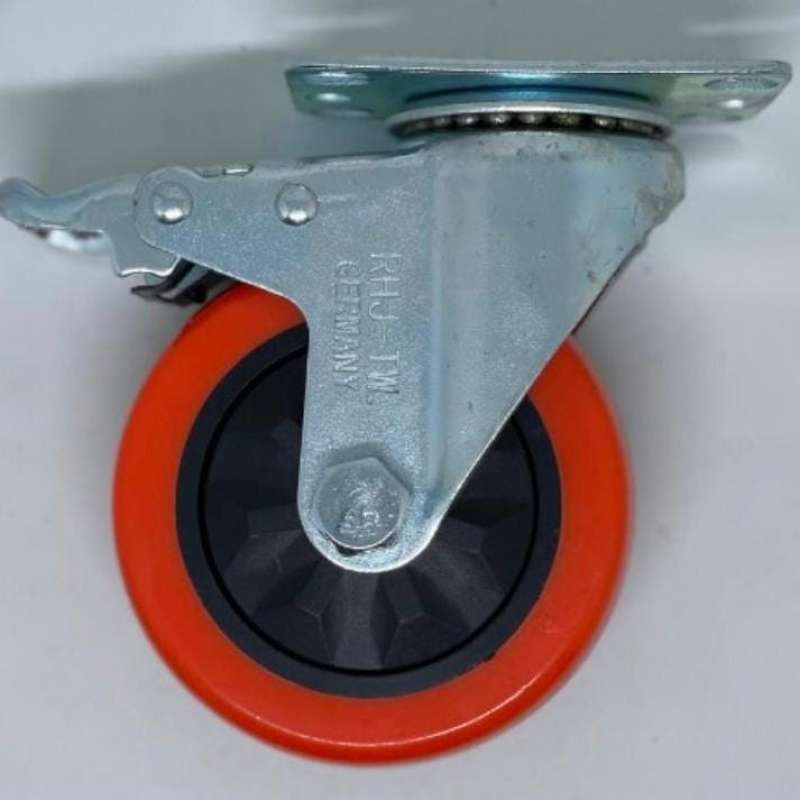 Jual Roda Castrol PU RHJ TW Merah Double Bering Medium Duty Plat Rem 5 ...