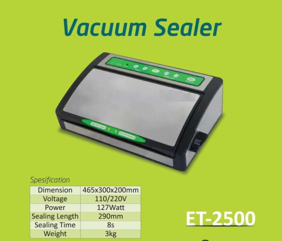 Jual Wintech Et-2500 Vacuum Packaging Machine - Mesin Vacuum Makanan Di ...