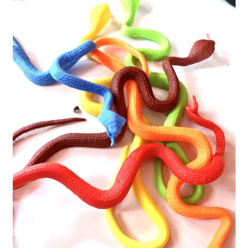 Jual Mainan Minitur Ular Karet Ukuran Kecil Multiwarna di Seller Toys ...