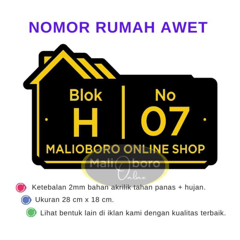 Jual PAPAN NOMOR RUMAH AKRILIK | NOMER RUMAH AKRILIK | NO RUMAH AKRILIK ...