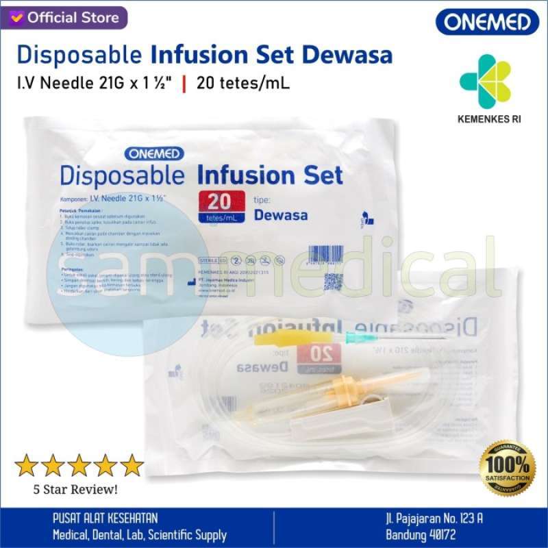 Jual Onemed Infusion Set Makro - Selang Infus - Alat Infus Dewasa Di ...