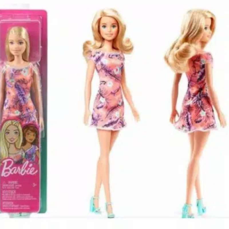 Promo Barbie Basic Floral Dress Trendy Original Mattel - Brown Glits ...