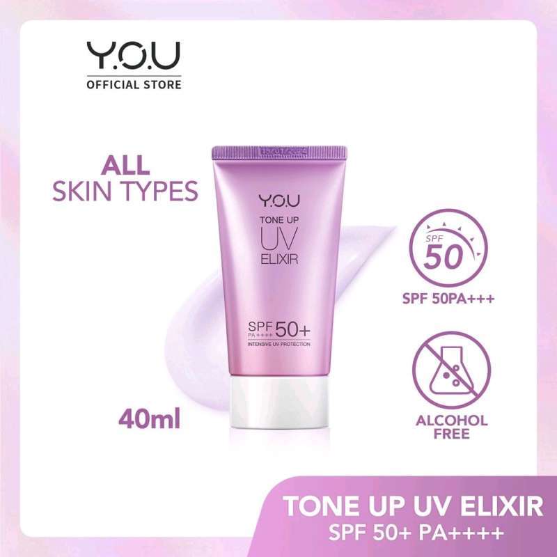Jual YOU Tone Up UV Elixir Sunscreen You Gel SPF 50+ PA++++ Whitening ...