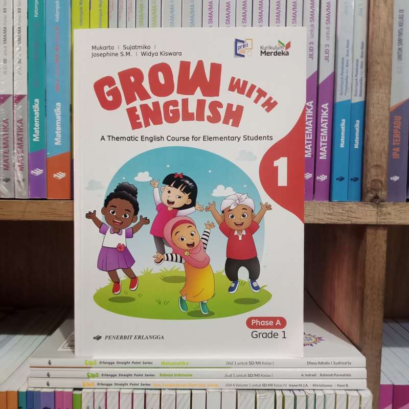 Promo Buku Grow With English Kelas 1 SD Kurikulum Merdeka Erlangga ...
