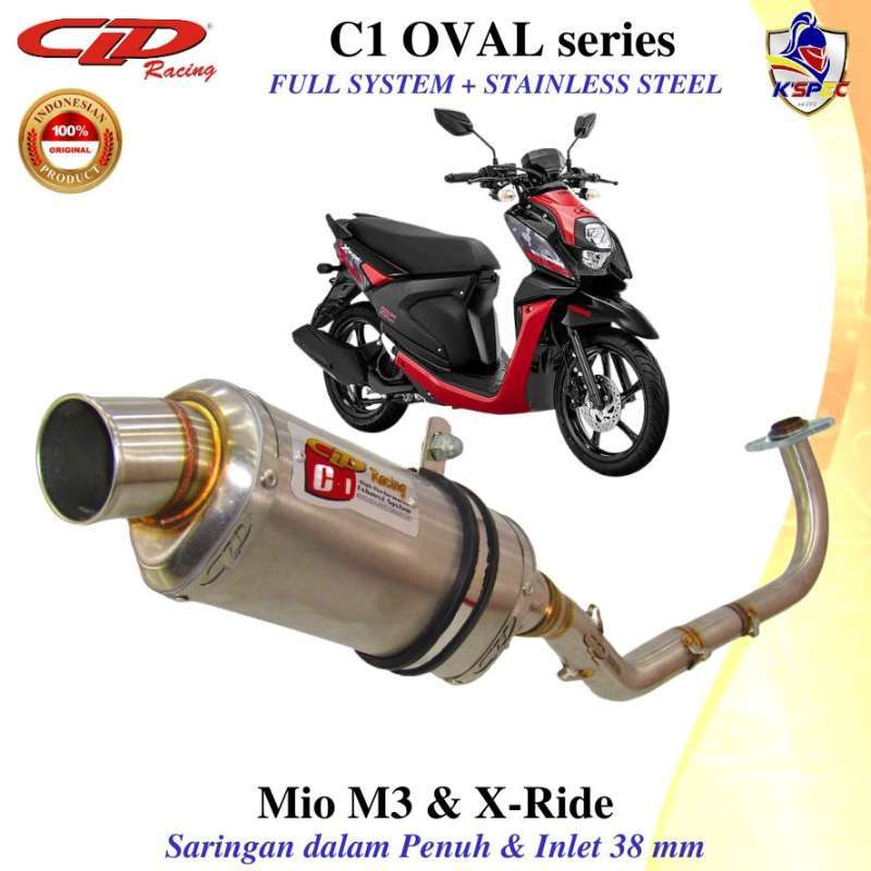 Jual Knalpot Cld Racing Type C1 Oval Series Mio M3 & X Ride Fullsystem Di Seller Kspec Olstore ...