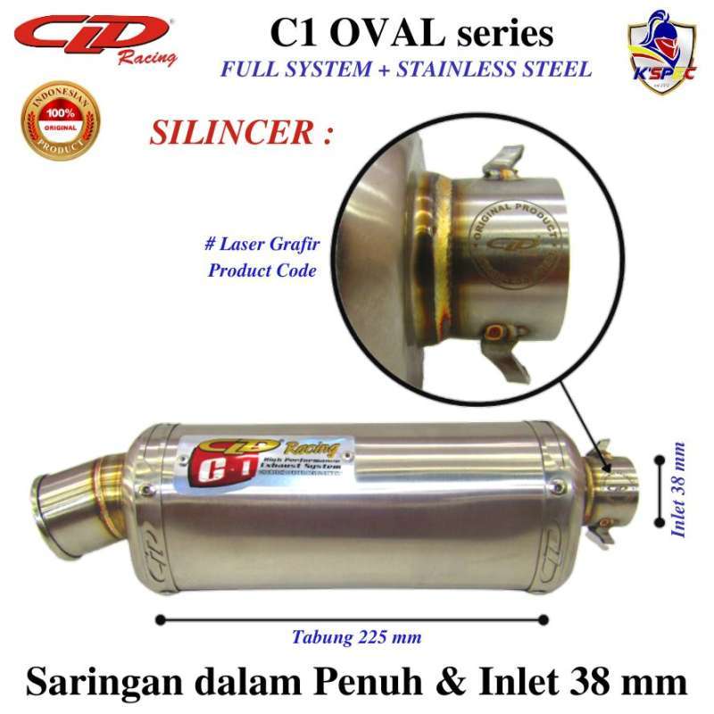 Jual Knalpot Cld Racing Type C1 Oval Series Mio M3 & X Ride Fullsystem ...
