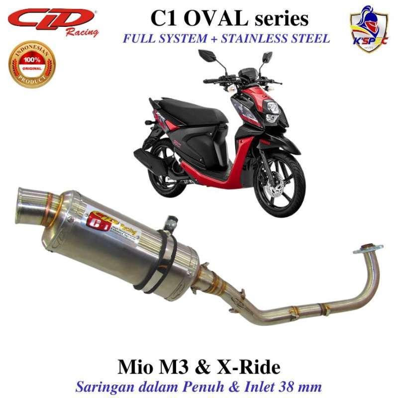 Jual Knalpot Cld Racing Type C1 Oval Series Mio M3 & X Ride Fullsystem ...