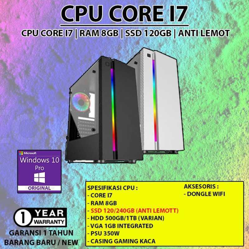 Jual komputer rakitan i7 ram 4gb ssd kencang, untuk kantor admin di ...