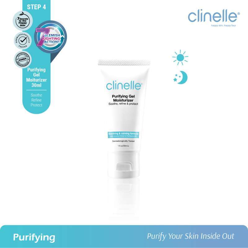 Jual CLINELLE Purifying Gel Moisturizer 30 ml - Gel Pelembab Wajah ...