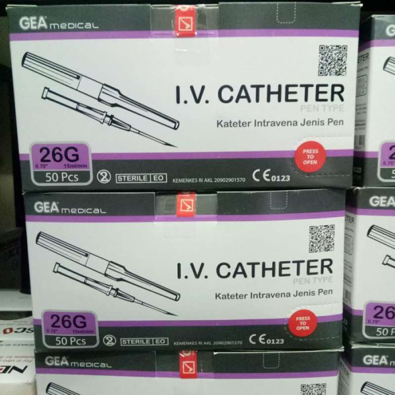 Promo Iv Catheter Gea 26 G / Jarum Infus /Abocath Diskon 17% di Seller ...