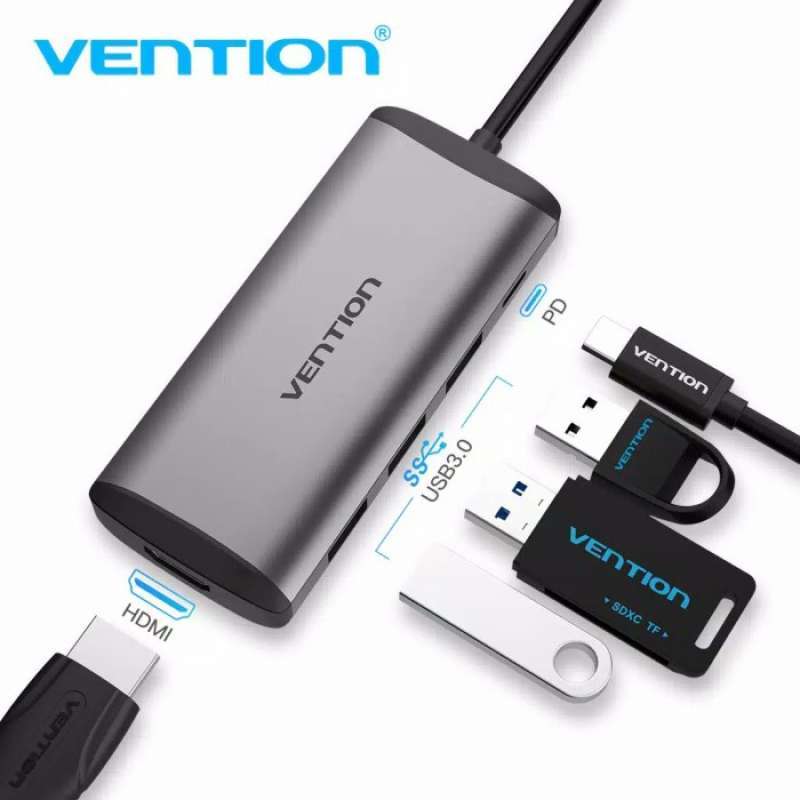 Jual Vention USB Hub 5 In 1 Converter USB Type C To HDMI USB 3.0 PD di ... Jual Vention USB Hub 5 In 1 Converter USB Type C To HDMI USB 3.0 PD di ...