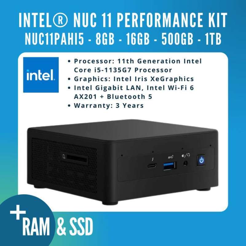 Jual Mini PC Intel NUC NUC11PAHI5 i5-1135G7 + Ram 8GB/16GB + SSD 500GB/1TB - VARIAN 1 di Seller ...