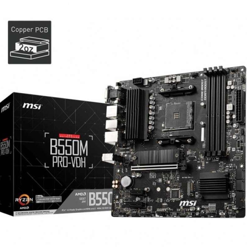 Jual MSI B550M Pro-VDH (AM4, AMD Promontory B550, DDR4, USB3.2, SATA3 ...