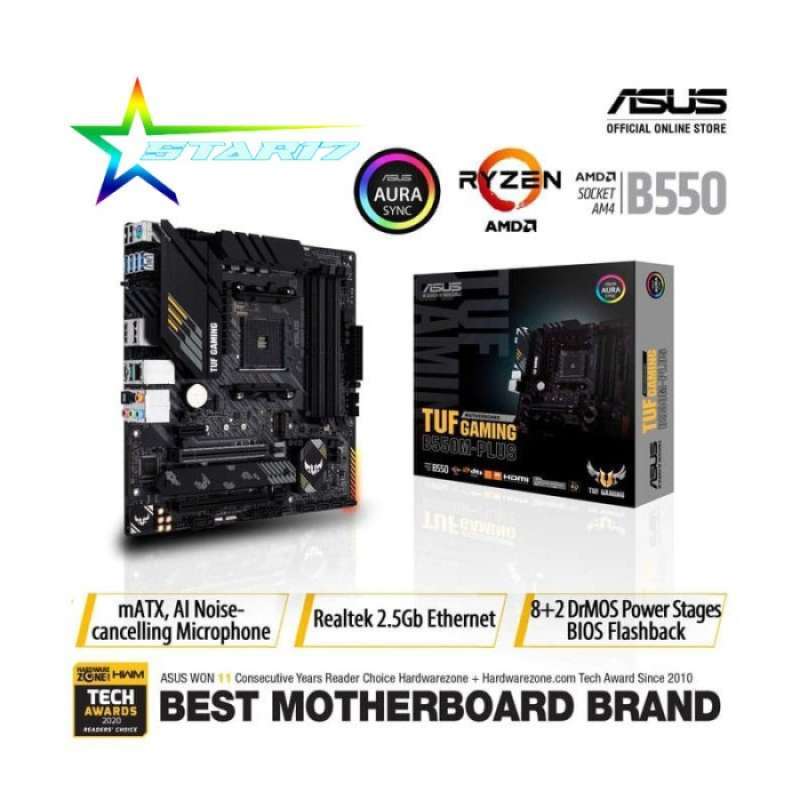 Jual ASUS TUF Gaming B550M-Plus AMD AM4 B550 Micro ATX Gaming ...