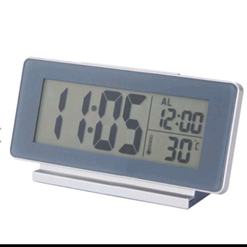 Jual jam LED multifungsi warna abu memiliki fungsi snooze lampu latar ...