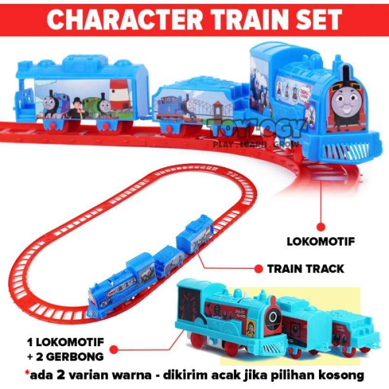 Promo Mainan Anak Kereta Api Track Electric Train Set Lokomotif Gerbong ...