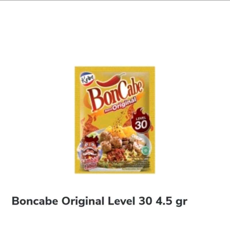 Jual Cabe Bubuk Bon Cabe Sachet 4.5g Level 30 Original Kobe 1 Renceng ...