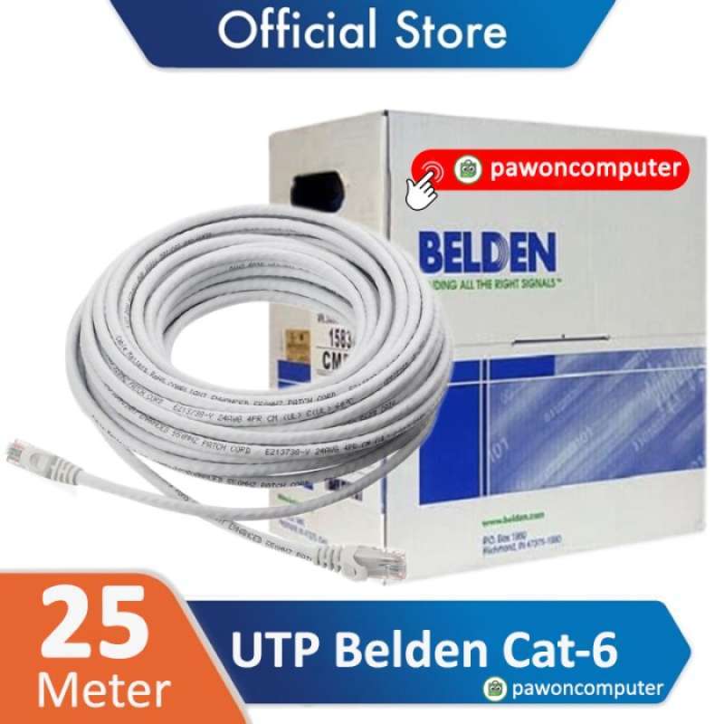 Promo Kabel Lan 25 Meter Cat 6 Belden Utp Wifi Internet Terbaik Siap ...