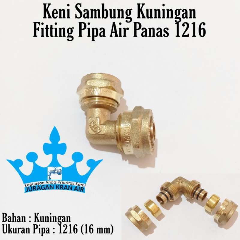 Jual Keni Sambung 1/2 Kuningan Knee Fitting Sambungan Pipa Air Panas 1216 di Seller TB Honey ...