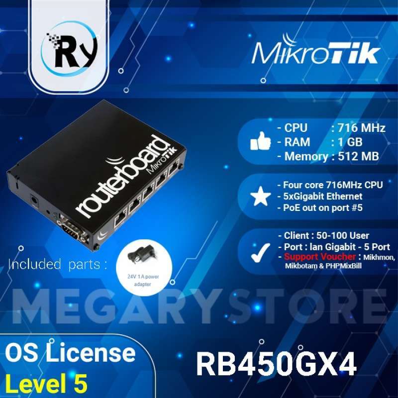 Jual Mikrotik RB450Gx4 Routerboard Indoor - Black di Seller Cullen ...