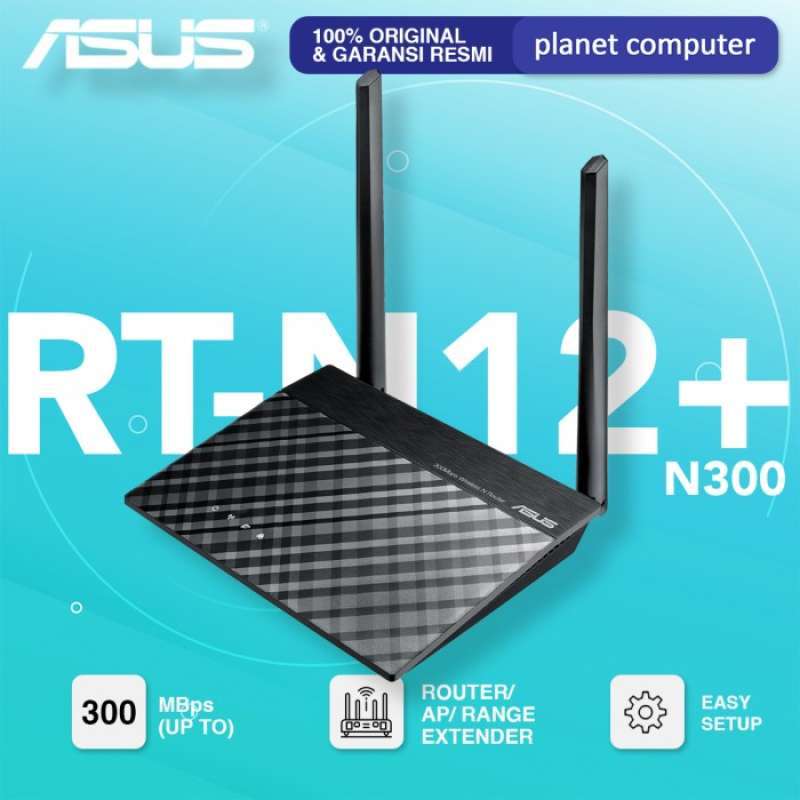 Jual ASUS RT-N12+ WiFi N300 300mbps 3in1 WiFi Router AP Range Extender ...