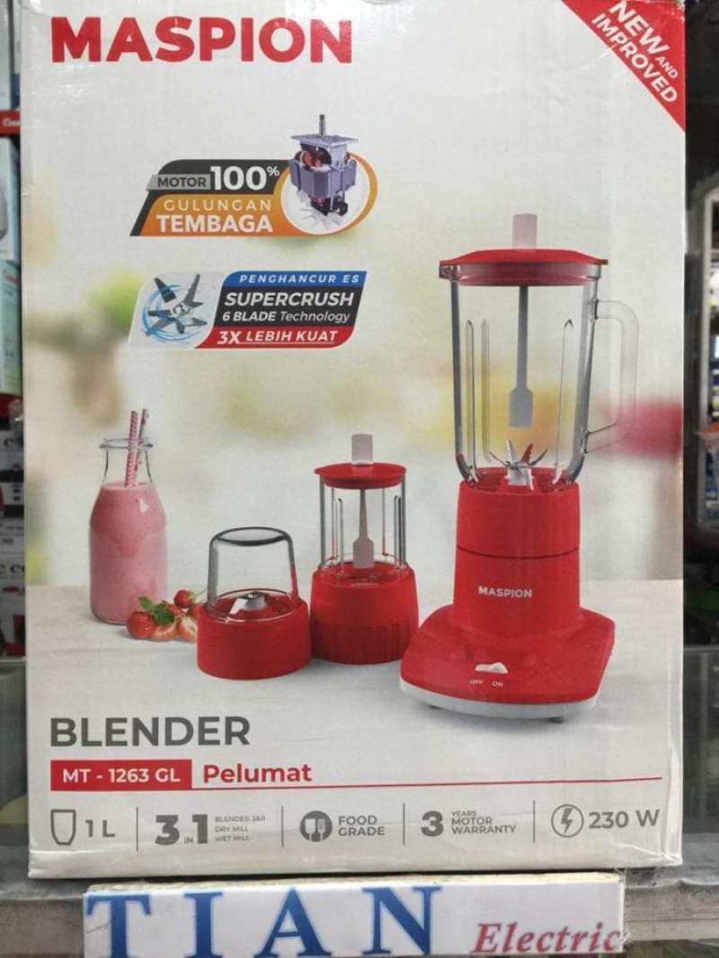 Jual MASPION MT-1263 GL Blender Gelas 1 Liter 3in1 di Seller HaveArt ...
