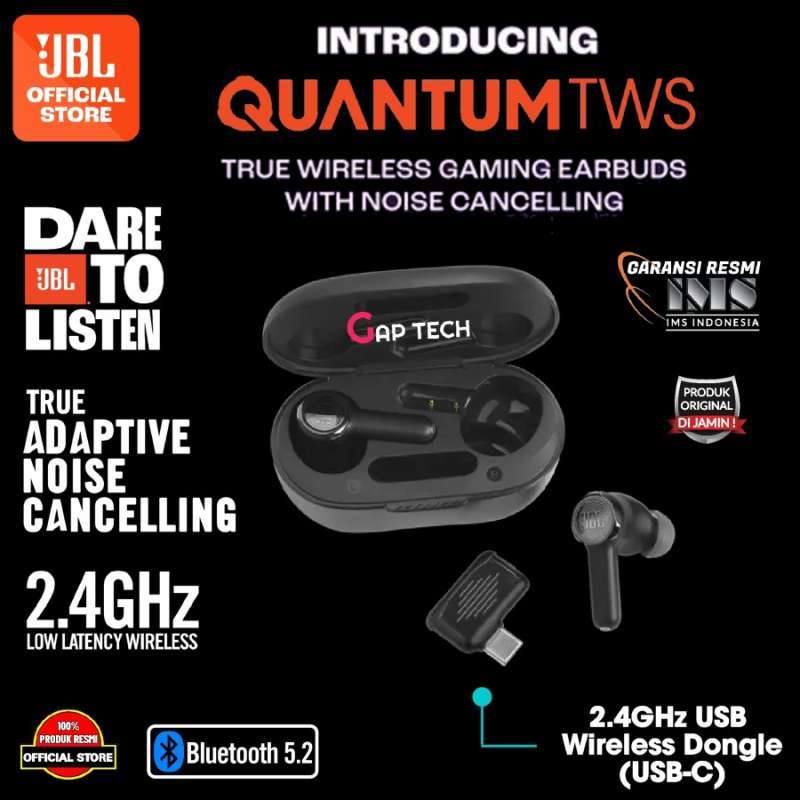 Promo Jbl Quantum Tws True Wireless Noise Canceling In Ear Gaming Earbuds Original Diskon Di