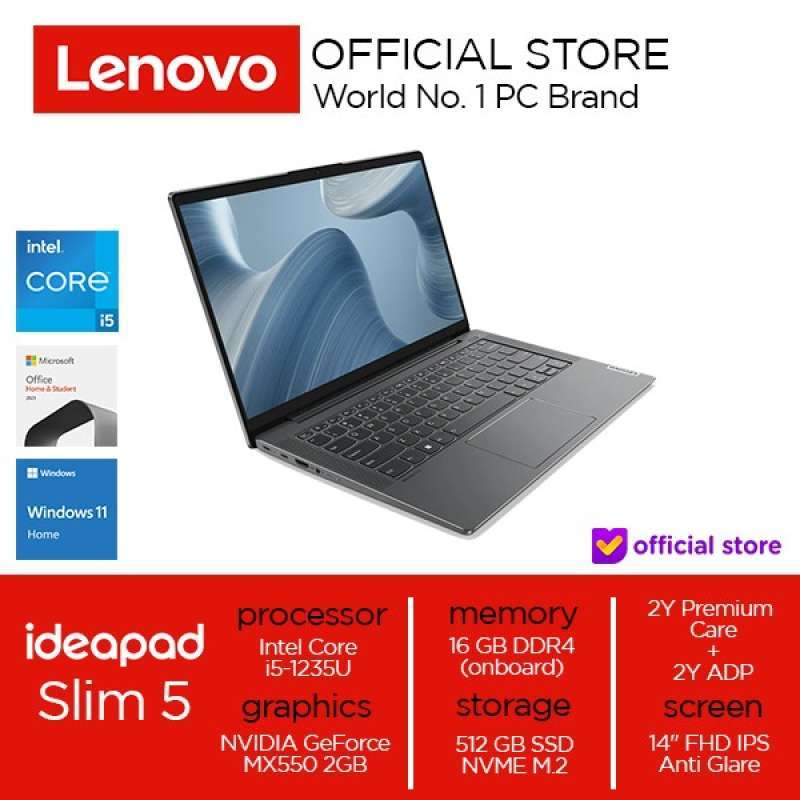 Promo Lenovo Ideapad Slim I Ial Rid Tid Core I U Gb Gb Ssd Mx Windows Ohs