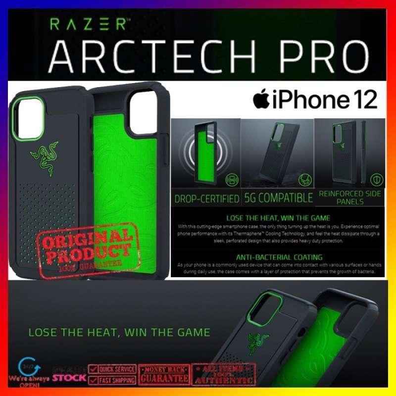 Promo Case 12 Pro Max/Pro/Mini Razer Arctech Pro Thermaphene Casing ...