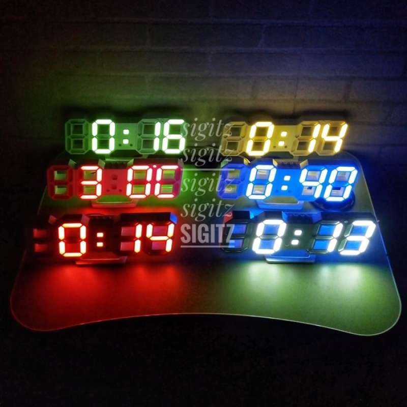 Jual JAM DIGITAL LED 3D DINDING MEJA ALARM TEMPERATUR CLOCK 6609 di ...