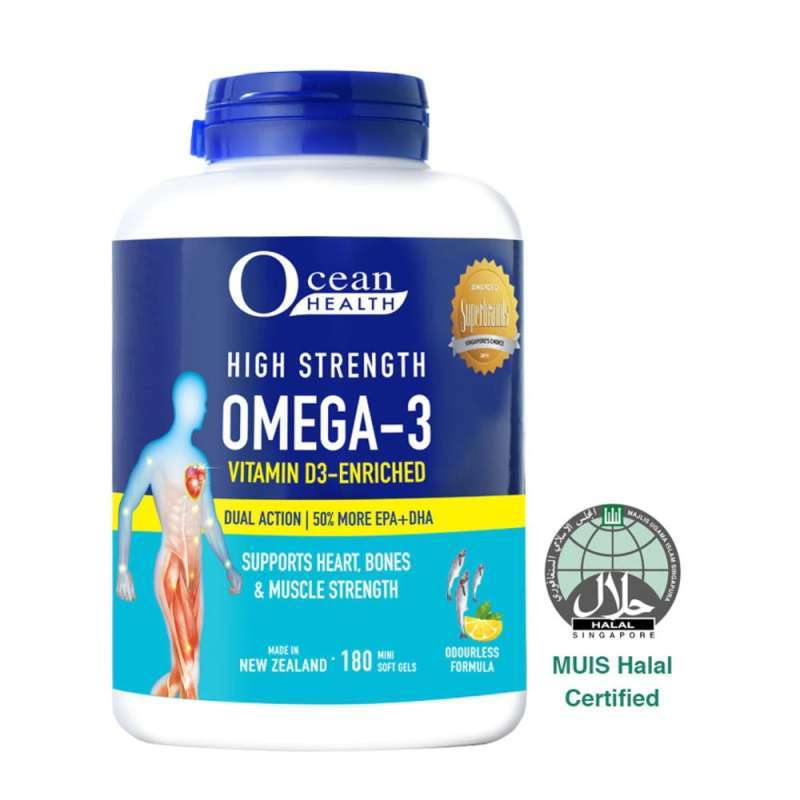 Jual Ocean Health High Strength Omega-3 Vitamin D3-enriched Mini ...