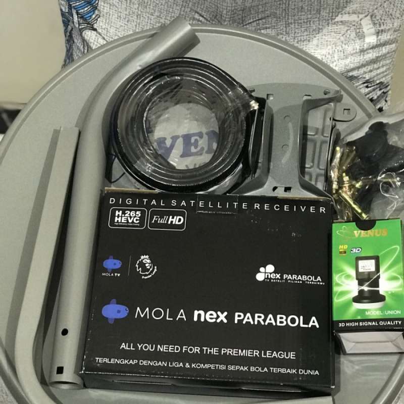 Promo Paket parabola mini 45cm receiver mola nex parabola hitam Diskon ...