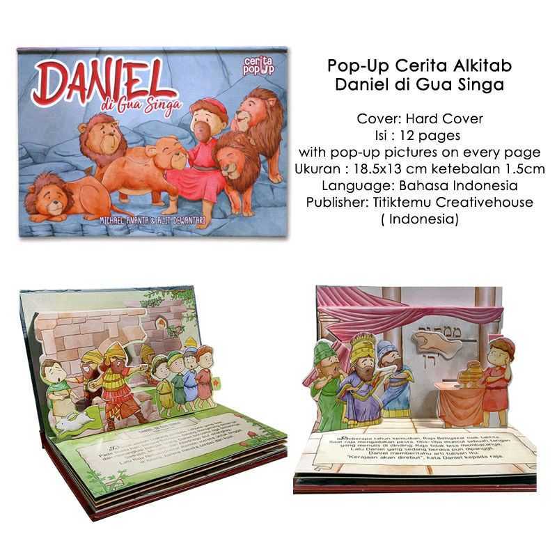Jual Pop Up Book Cerita Alkitab Daniel Di Goa Singa Di Seller Read Play ...