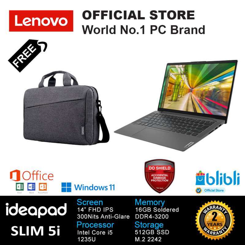Jual LENOVO IDEAPAD SLIM 5i IP 5 14IAL7 5QID GREY CORE I5 1235U Di Seller Lenovo Authorized