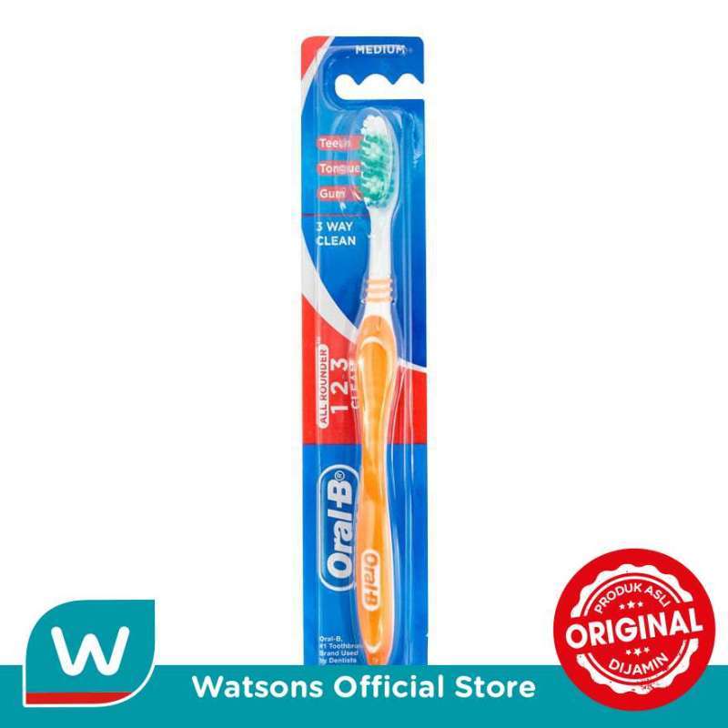 Promo Oralb Toothbrush 123 Clean 40 Sikat Gigi [Medium/ 1 pc ...
