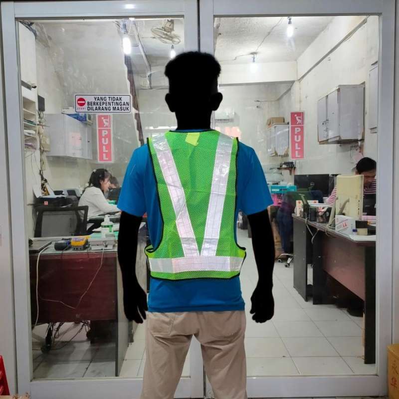 Jual Rompi Jaring Model V, Rompi Safety V Hijau, Go Save Di Seller ...