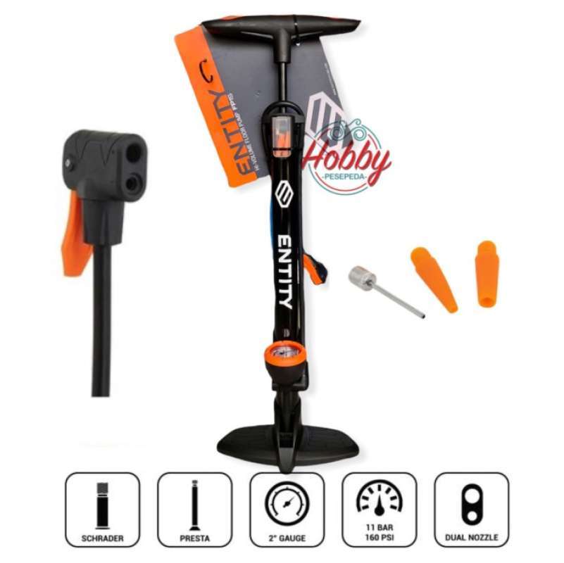 Jual Pompa Entity Floor Pump Fp15 Pentil Besar Kecil 160Psi Pompa Kuat ...