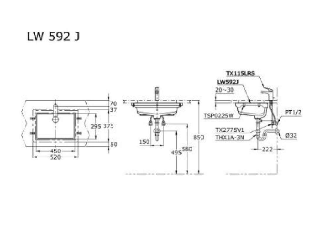 Jual Wastafel Toto Lw 592 J White Body Only Di Seller Buana Electronic ...