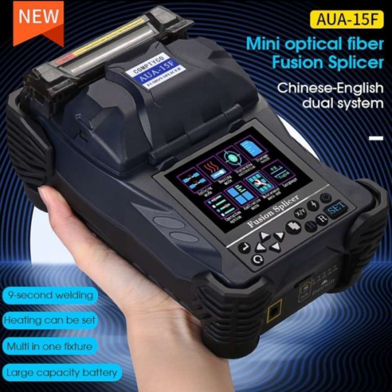 Jual Mini Fusion Splicer Fiber Optic Comptyco AUA-15F Fullset di Seller ...