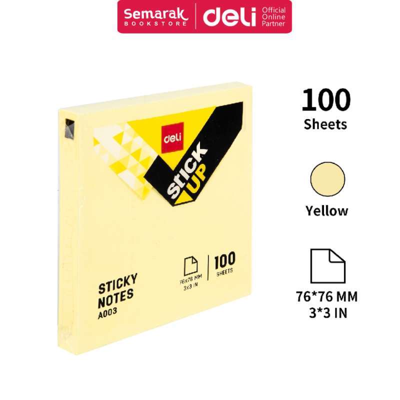 Promo Deli A00353 Sticky Notes Memo Tempel 76x76 Mm [1 Lusin / 12 Pack ...