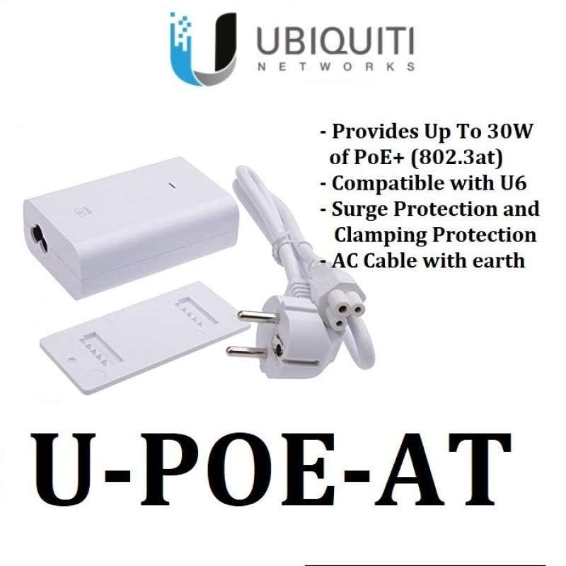 Jual Ubiquiti U-poe-at Poe Injector+, 802.3at For U6-lr U6-lite U6-pro ...