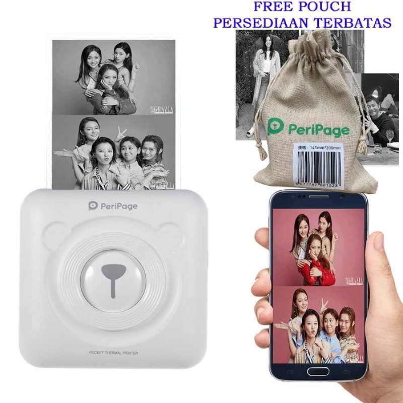 Jual Peripage A6 Bluetooth Mini Thermal Photo Printer 58Mm Portable - Putih di Seller Mita ...