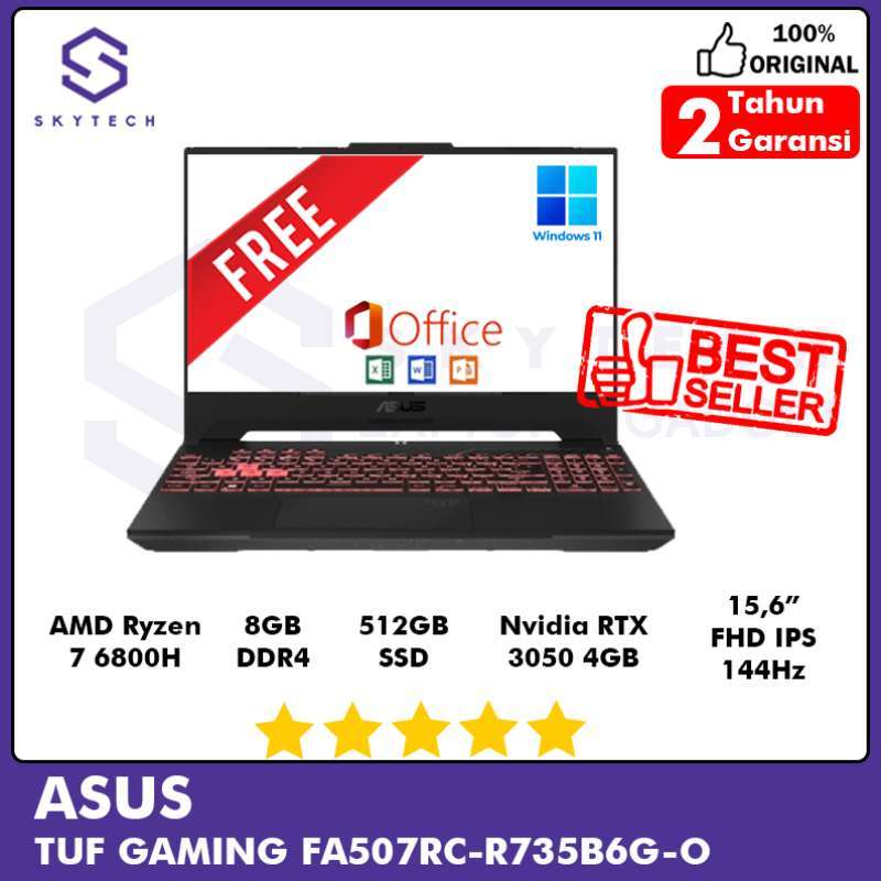 Jual LAPTOP GAMING ASUS TUF A15 FA507RC R735B6G-O AMD RYZEN 7 6800H RAM ...