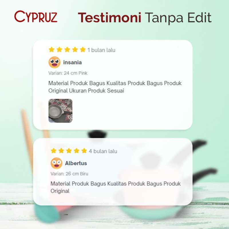 Promo Cypruz Diecast Colourful Ceramic: Fry Pan 24x1 Diskon 30% Di ...