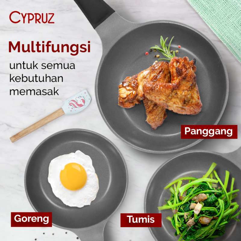 Promo Cypruz Diecast Colourful Ceramic: Fry Pan 24x1 Diskon 30% Di ...