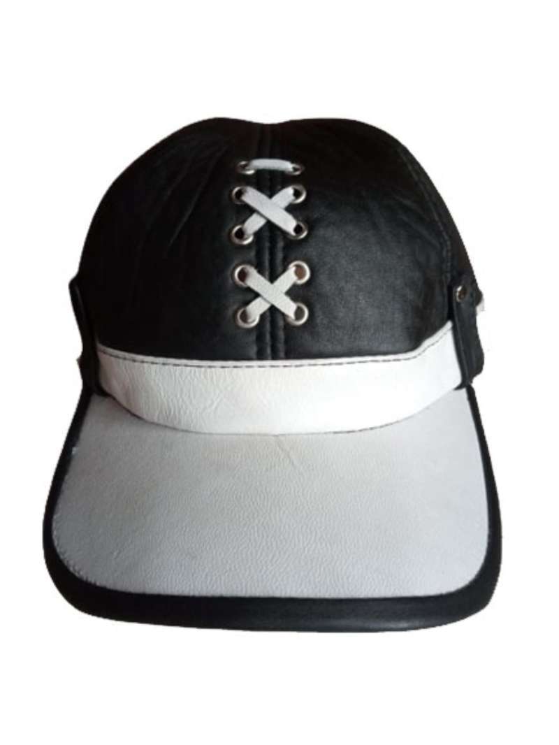 Jual topi kulit asli dewasa model racing sulam - Putih Sulam di Seller ...