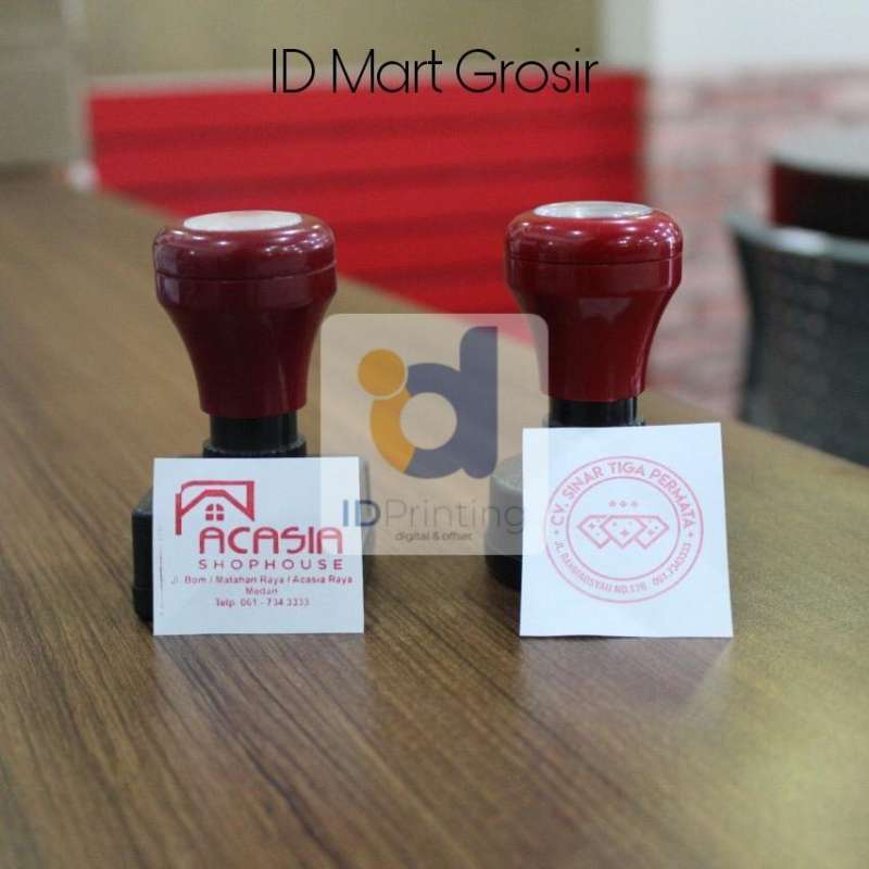 Jual Stempel Otomatis 1 Warna dan 2 Warna Bisa Custom Desain - Stempel ...