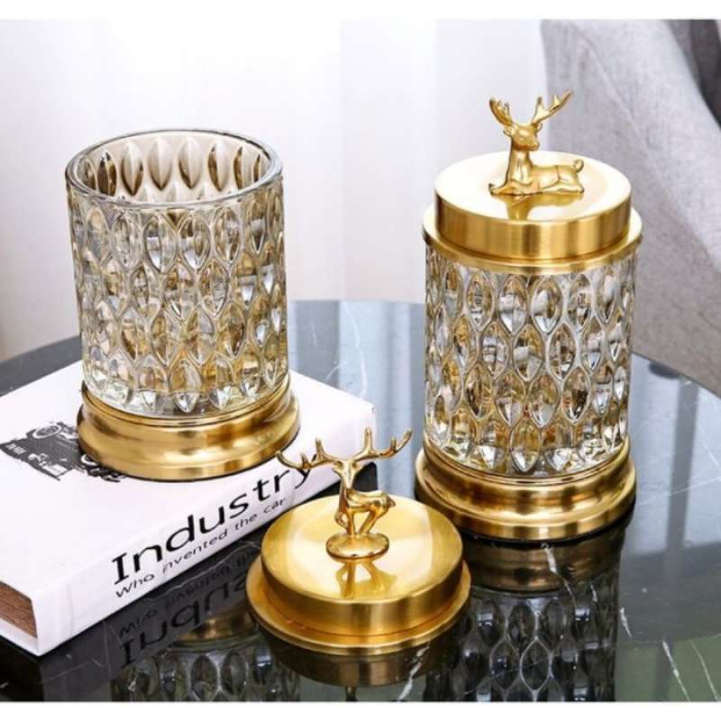 Jual Toples Kristal Emas Rusa Gold Deer Jar di Seller Dapoer Mita ...
